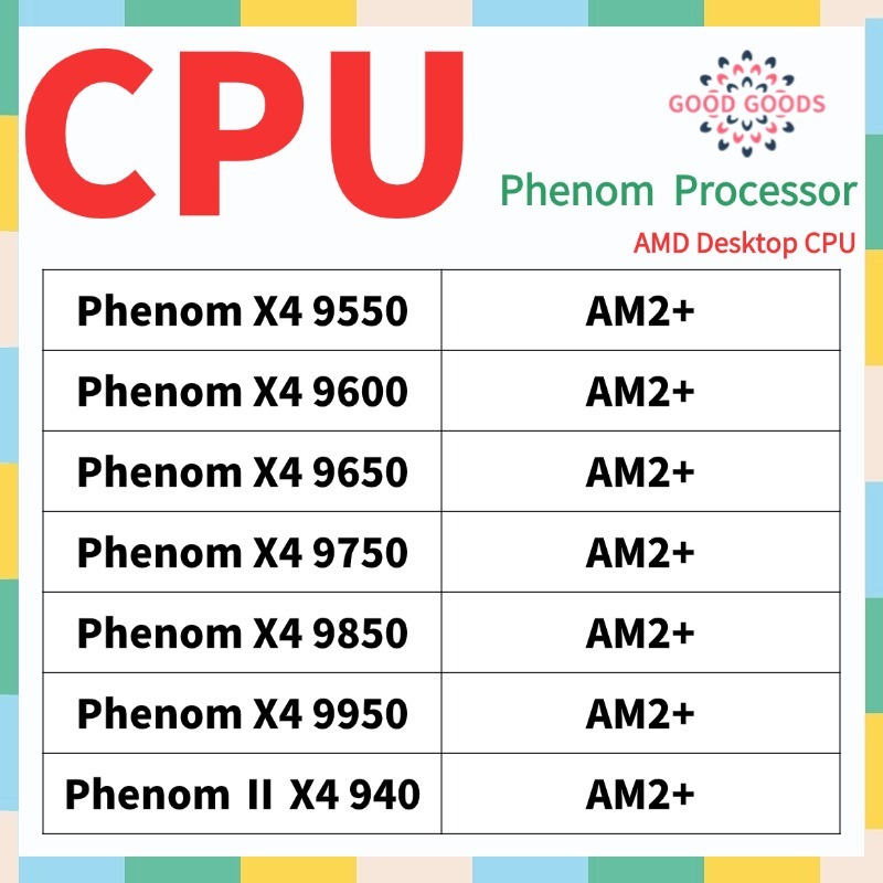 X4 9550 X4 9600 X4 9650 X4 9750 X4 9850 X4 9950 X4 940 AMD Phenom X4 ...