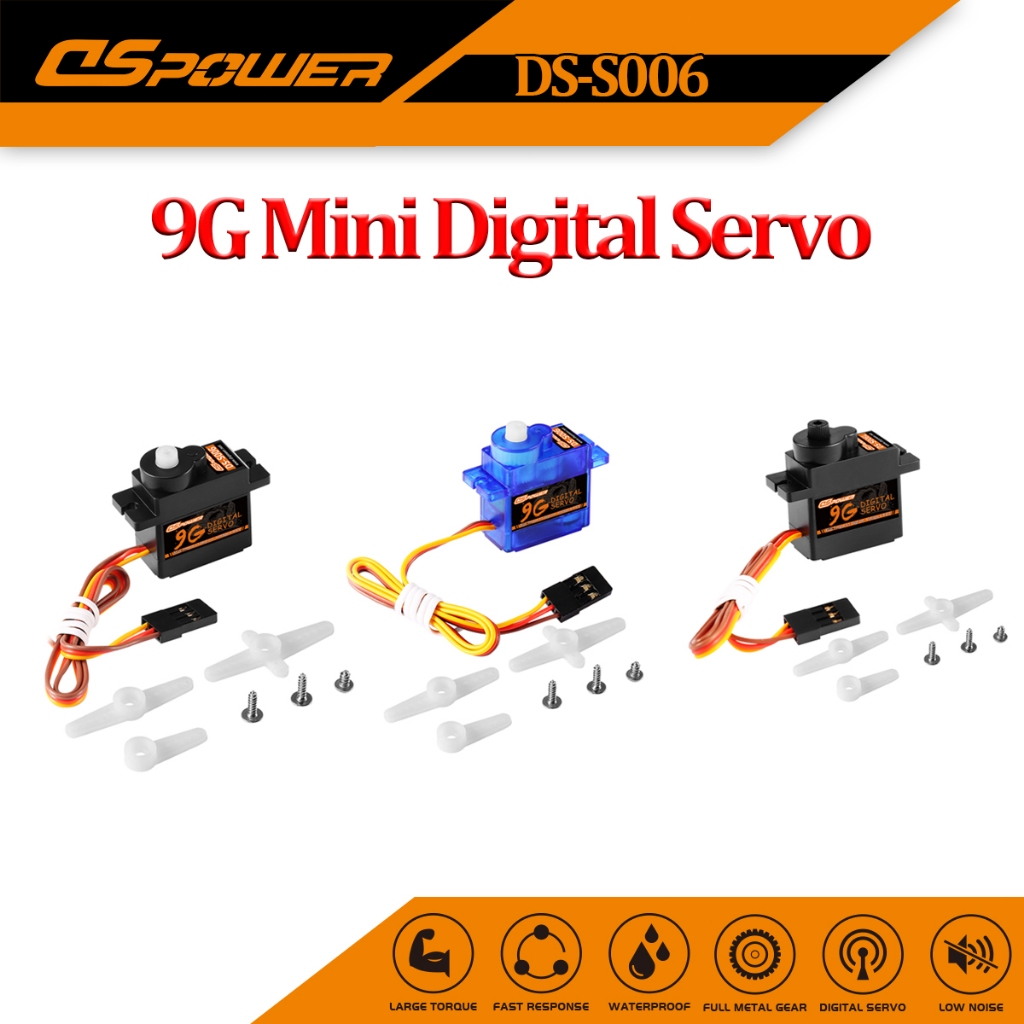 Dspower 9g เกียร์พลาสติก 4.8-6V คลัทช์ Micro Servo สําหรับ RC รถเครื่องบิน Fixed-wing ...