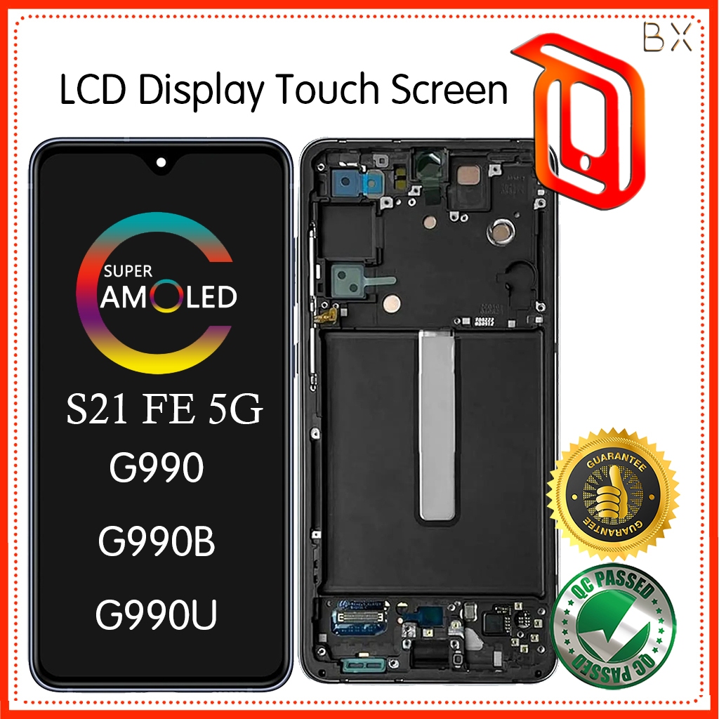 จอแสดงผล LCD สําหรับ Samsung S21 FE 5G G990/U G990B/DS G990E หน้าจอ ...