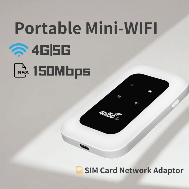 4g/5g MiFi แบบพกพา Mini WIFI จอแสดงผลเราเตอร์ไร้สายซิมการ์ดอะแดปเตอร์ ...