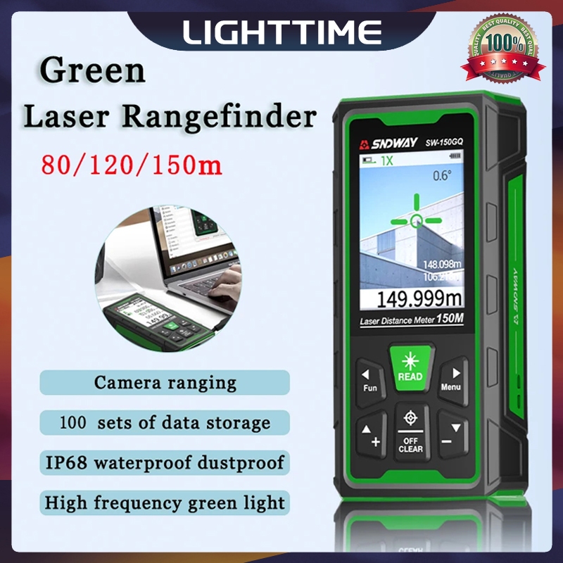สีเขียวเลเซอร์วัดระยะทาง 80/120/150M LCD Digital Range Finder เทปวัดอิเล็กทรอนิกส์ระดับไม้บรรทัด ...