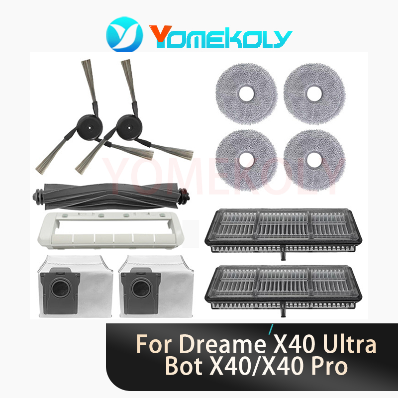 สําหรับ Dreame X40 Ultra Bot X40/X40 Pro หุ่นยนต์สูญญากาศเปลี่ยนแปรงหลัก HEPA Filter Mop Pads ...