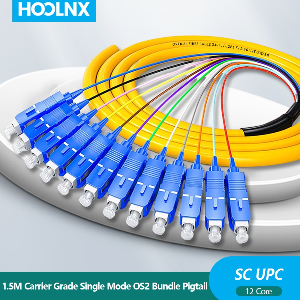 Hoolnx Carrier เกรด SC UPC 12-Core Single Mode 1.5M LSZH ริบบิ้น ...