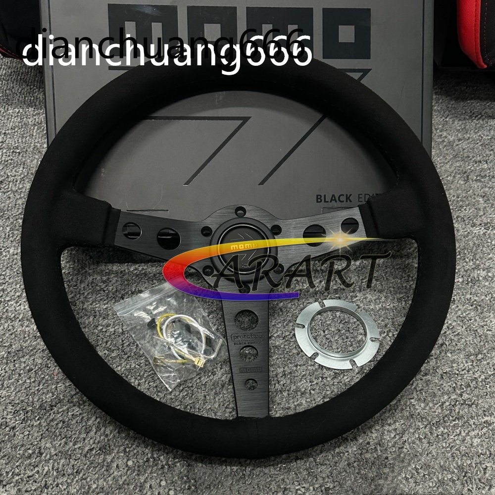 Momo Black Edition Prototipo Suede และ Leather Racing Drift Sports Flat ...