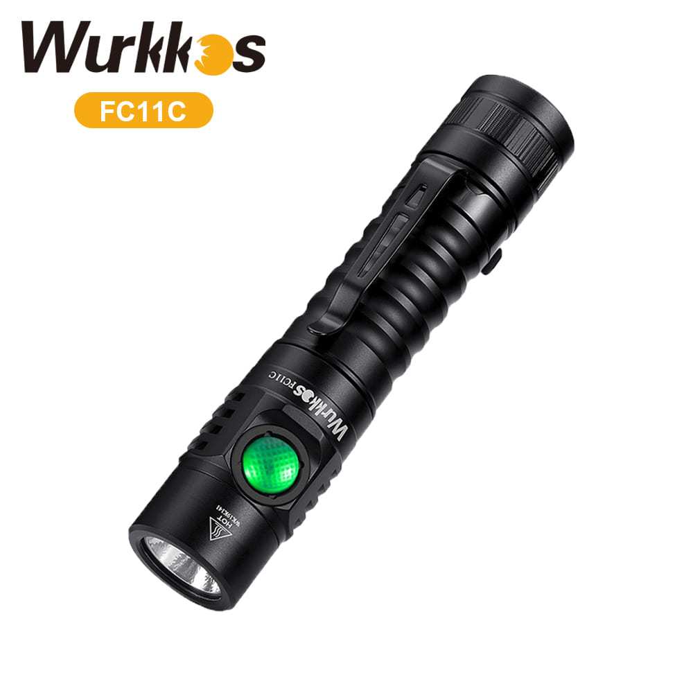 Wurkkos 519A FC11 ไฟฉายขนาดเล็ก 18650 LED 1300lm IPX-7 90CRI USB-C ชาร์จได้ IP67 | Shopee Thailand