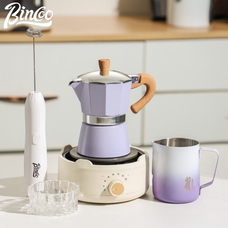 Bincoo Coffee Moka Pot Set เครื่องชงกาแฟ Single Valve Small Extraction ...