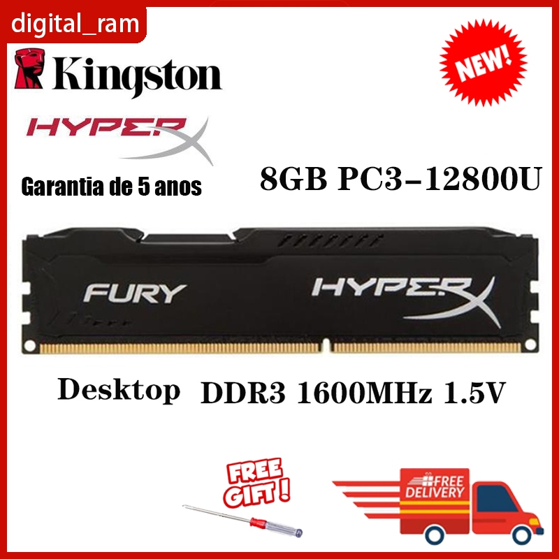 Kingston HyperX FURY DDR3 RAM 4GB 8GB 1333mhz 1600MHZ 1866MHZ เดสก์ท็อป หน่วยความจำ การเล่นเกม ...