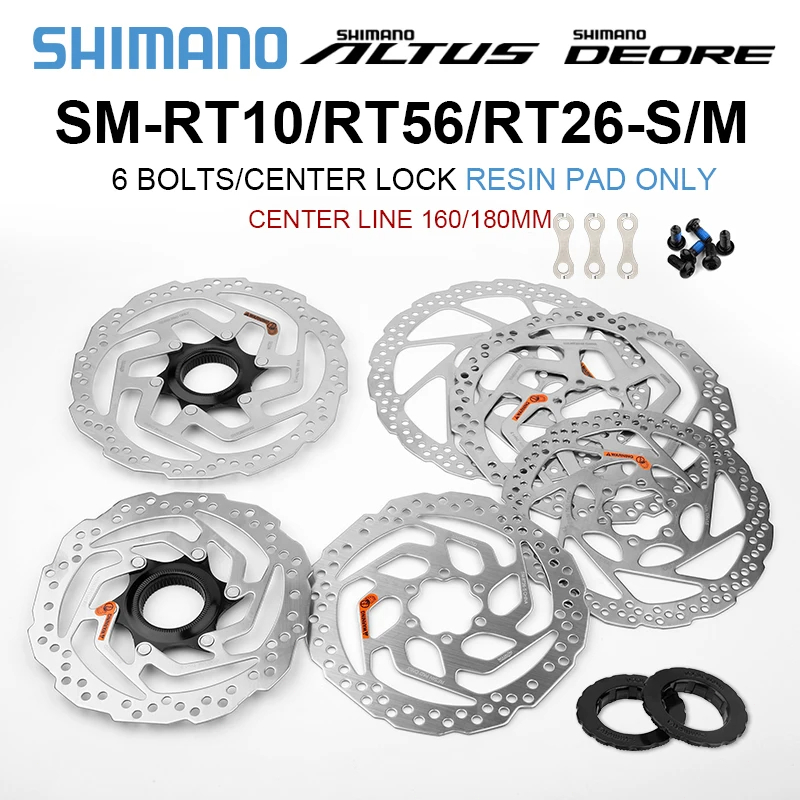 Shimano Deore โรเตอร์ SM RT56 RT26 160/180 มม.6 Bolt เบรคแผ่นดิสก์ ...
