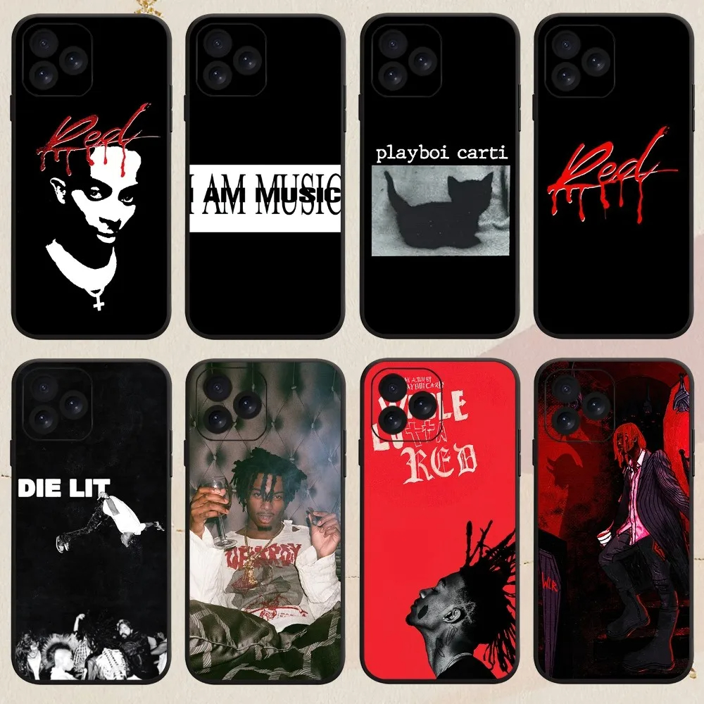 Rapper Playboi Carti ทั้ง Lotta สีแดงเคสโทรศัพท์สําหรับ iPhone 8 14 15 ...