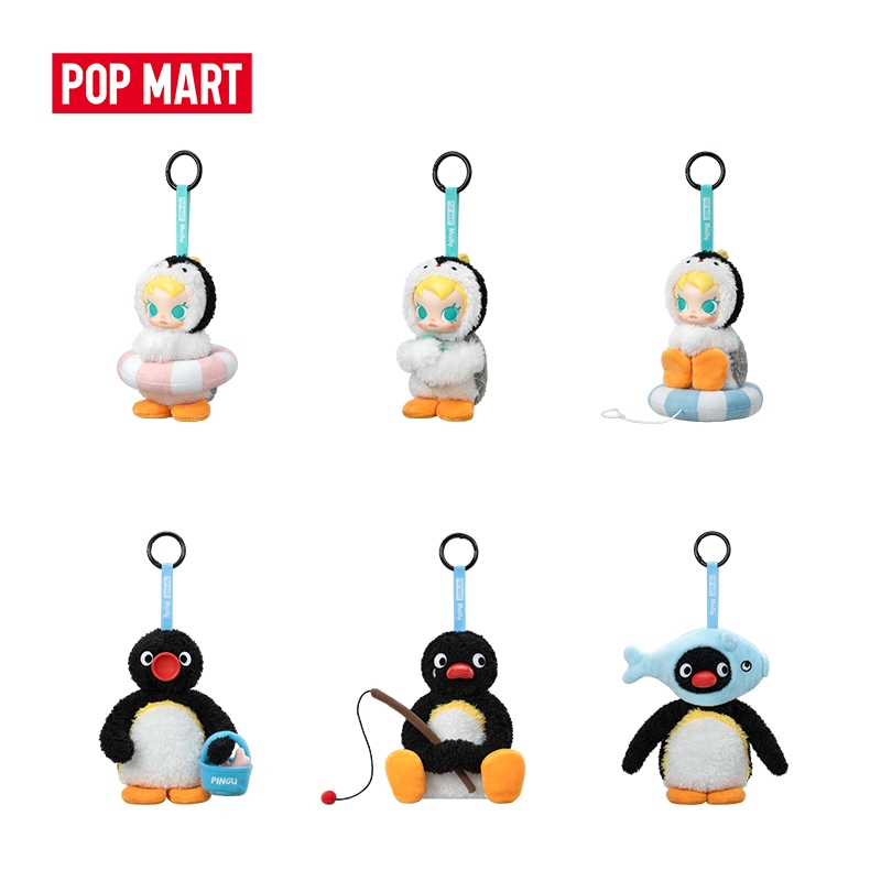 POP MART Baby Molly × Pingu Happy Fishing Series-Vinyl Plush Pendant ...