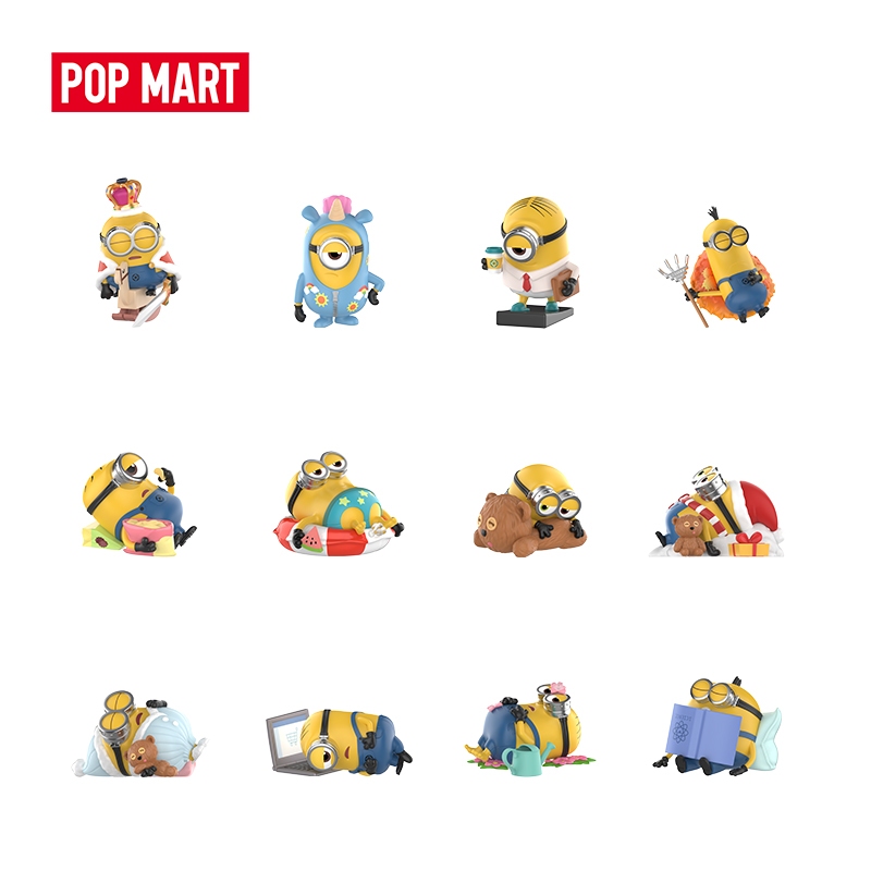 POP MART Minions Lazy Every Day Series Figures Blind Box Action Toys ...
