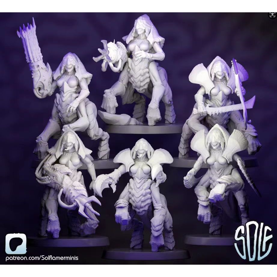 1206001โมเดลเรซิ่น โมเดลสีขาว Warhammer Terrent Worm Clan Serve Collection Third Party 3d ...