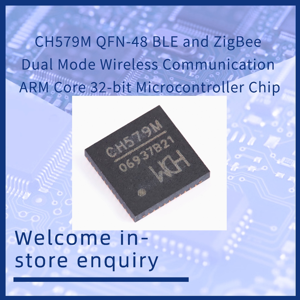 Ch579m QFN-48 BLE และ ZigBee การสื่อสารไร้สายโหมดคู่ ARM Core ชิปไมโครคอนโทรลเลอร์ 32 บิต ...