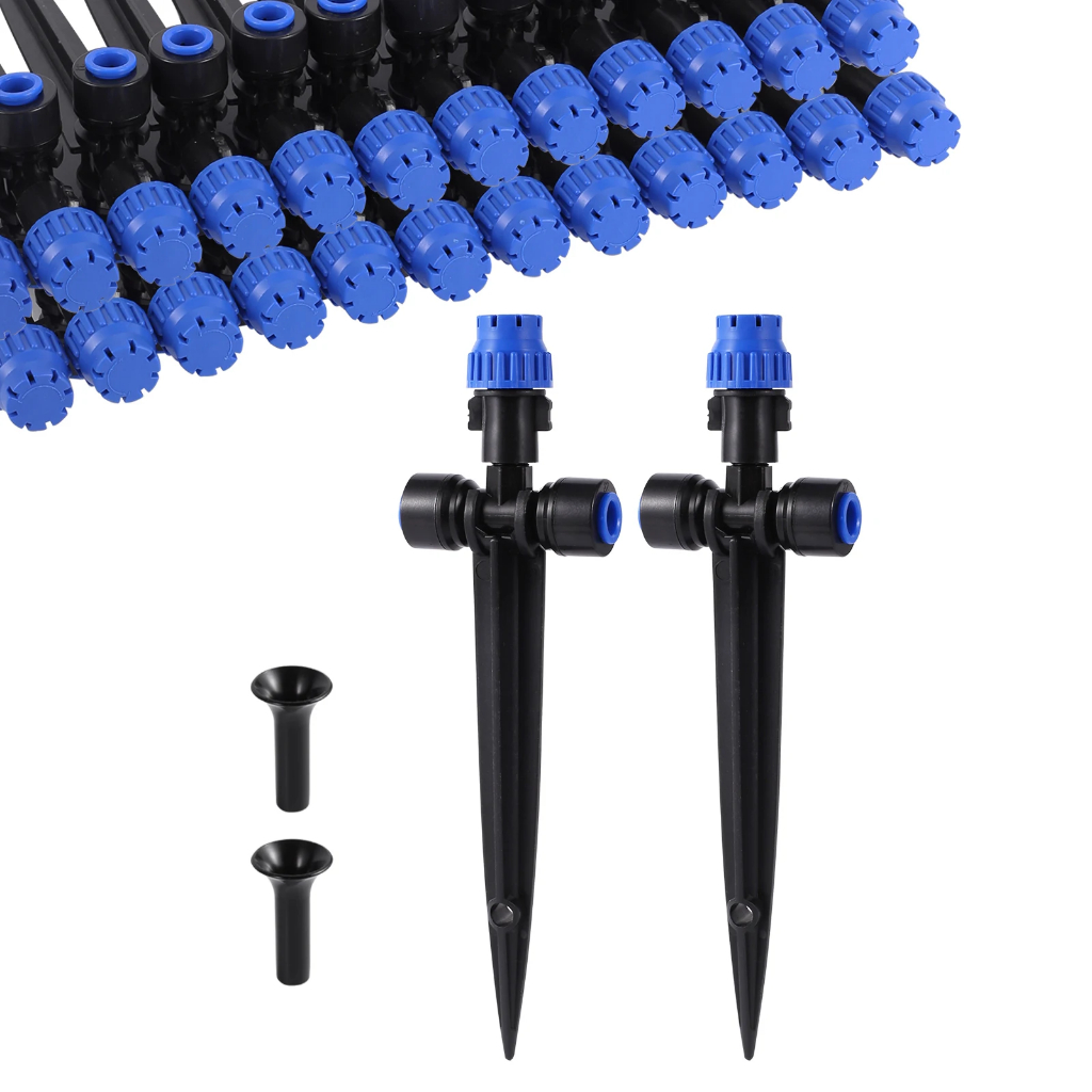 5ชิ้น 8หลุมสปริงเกลอร์180° Rotatable Micro-spray Droplet Emitter รดน้ํา ...