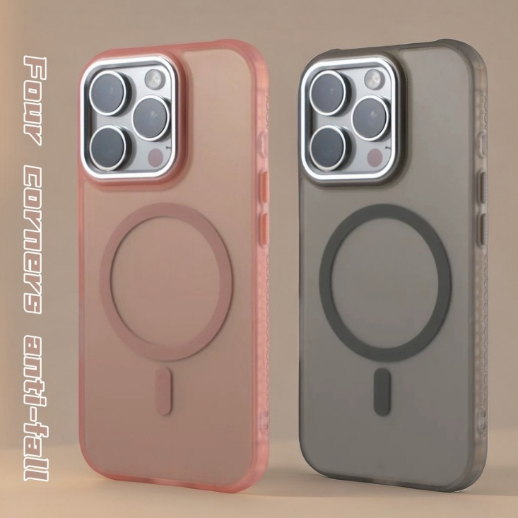 【Four corners anti-fall/Matte acrylic hard case/Gray】 เคส compatible ...