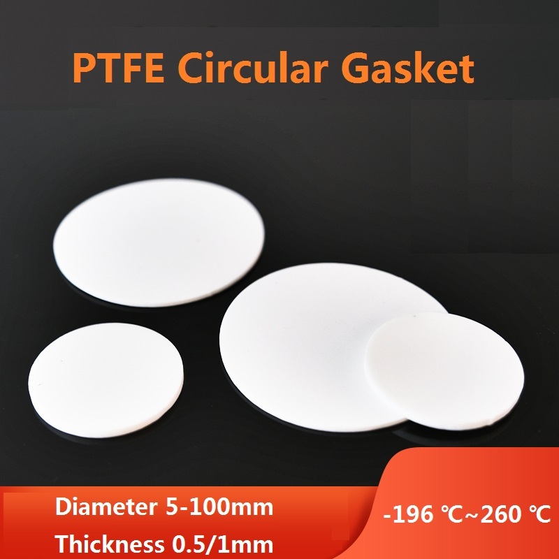 Ptfe Solid Circular ปะเก็น 0.5 มม./1 มม.Polytetrafluoroethylene Round ...
