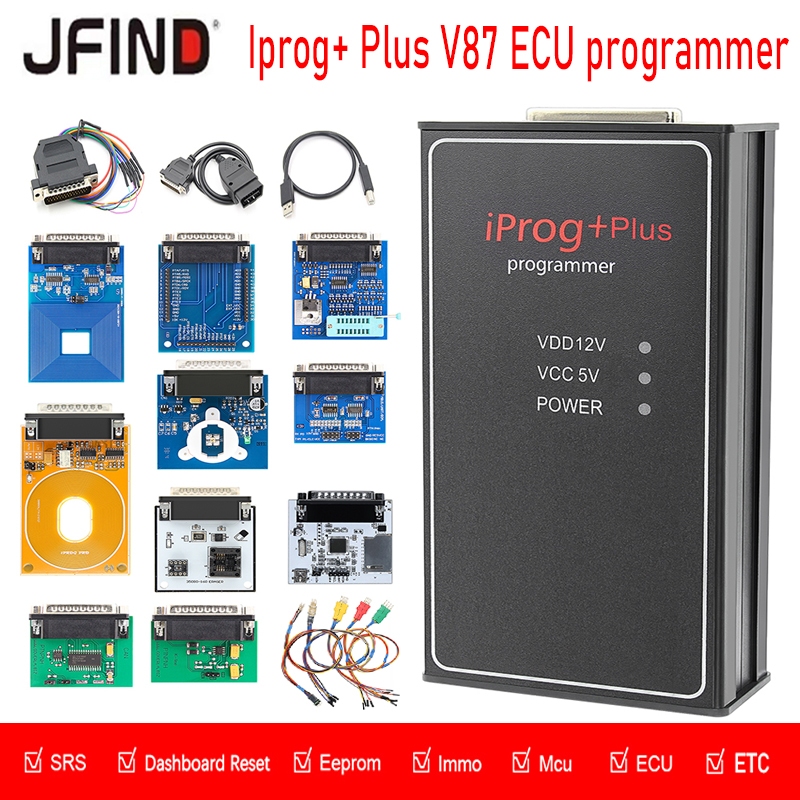 V87 IPROG Pro ยานยนต์ ECU โปรแกรมเมอร์ถุงลมนิรภัยแดชบอร์ดรีเซ็ตไมล์แก้ไข EEPROM / Eepro IMMO รถ ...