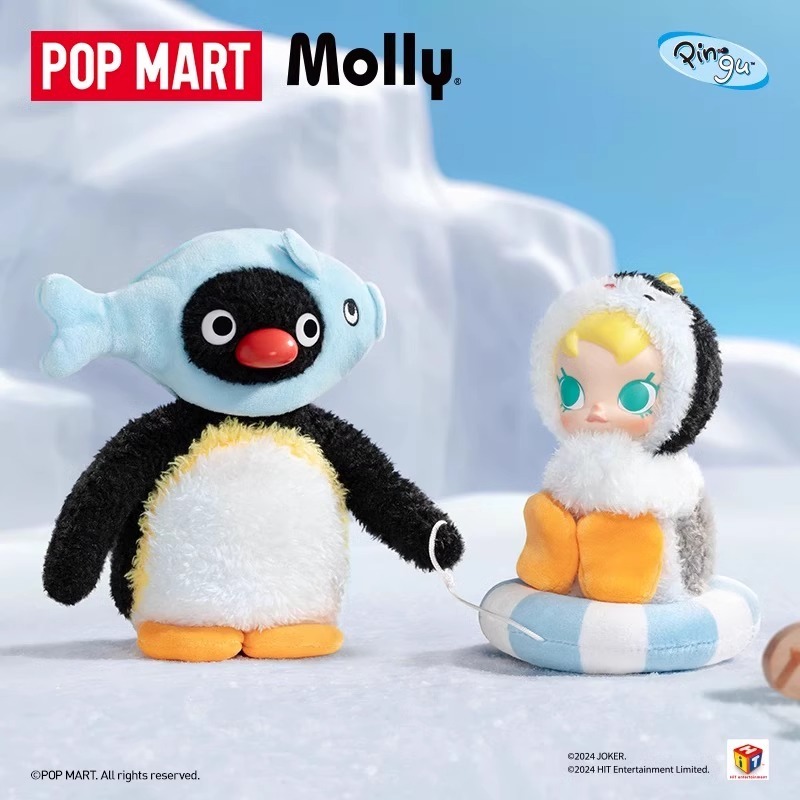 Popmart Baby Molly x PINGU Happy Fishing Series กล่องปริศนาจี้ตุ๊กตาไวนิล | Shopee Thailand