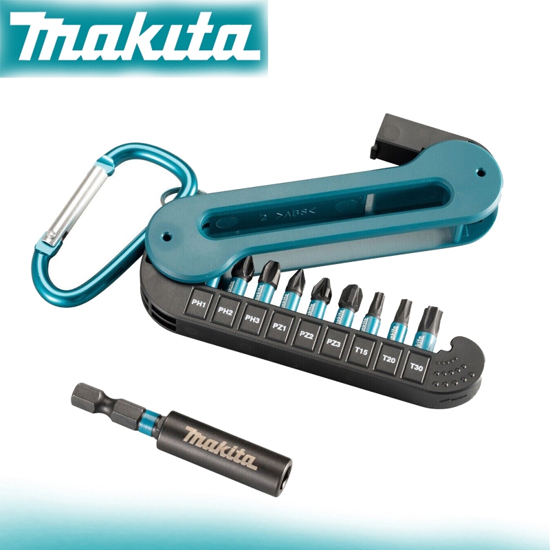 MAKITA E-15849 25มิลลิเมตรผลกระทบสีดําไขควงบิตชุด10ชิ้นไฟฟ้าไดร์เวอร์ ...