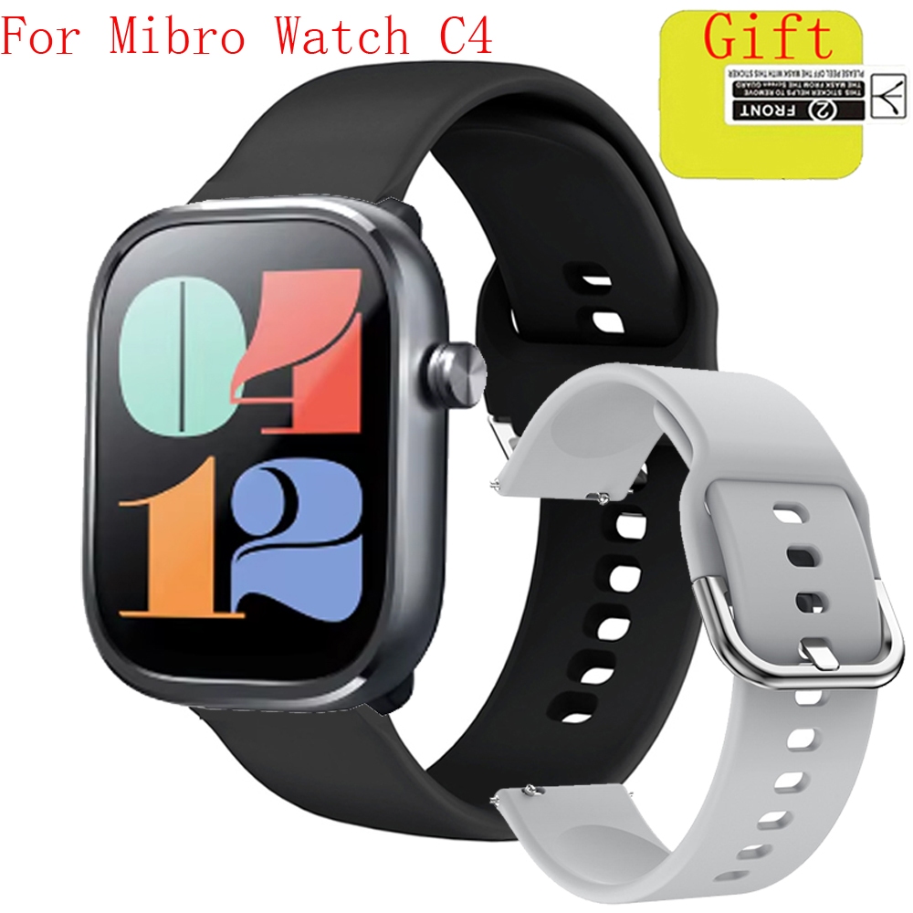 Mibro Watch C4 สาย สายซิลิโคนสําหรับ Mibro watch C4 Smart watch Band สายรัดข้อมือ Quick Release ...