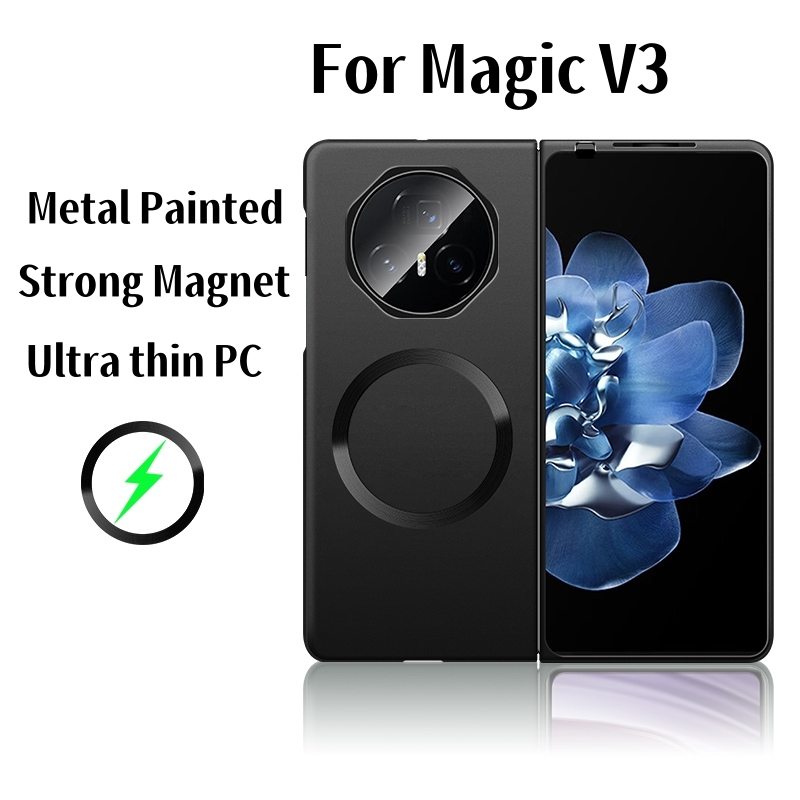 เคสแม่เหล็กพีซีบางเฉียบสําหรับ Huawei Mate X6 X5 X3 Honor Magic V5 V3 ปลอกโลหะทาสี Hard Matte ...