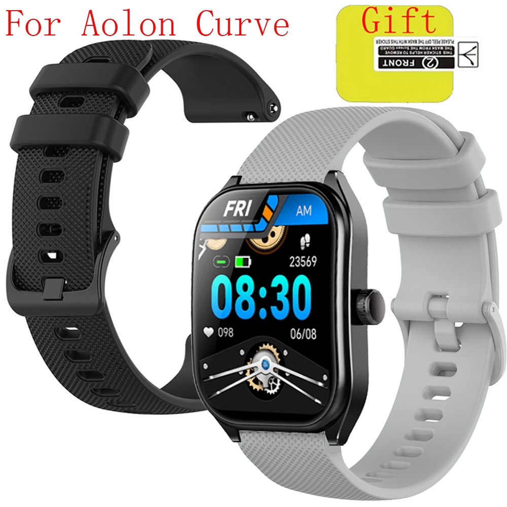 สาย Aolon Curve สาย สายนาฬิกาข้อมือ ซิลิโคนนิ่ม แบบเปลี่ยน สําหรับ Aolon Curve Smart Watch Band ...