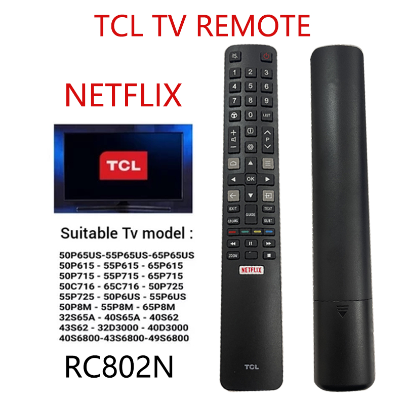 ของแท้ รีโมท remote รีโมททีวี TCL LCD Smart TV RC802N YAI1 / RC802N ...