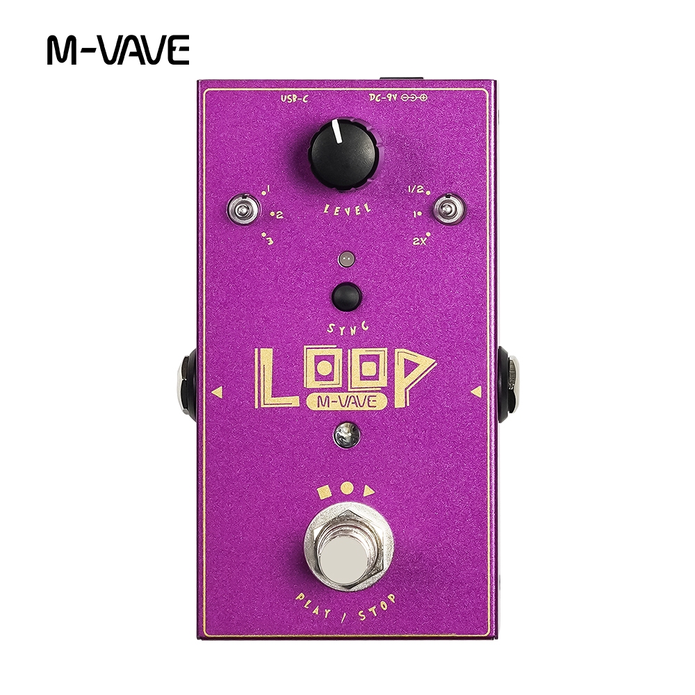 M-vave Loop II Looper Pedal,3 ห่วงสูงสุด 11 นาทีเวลาบันทึก,3-Speed Control Looper กีตาร์ Effect ...