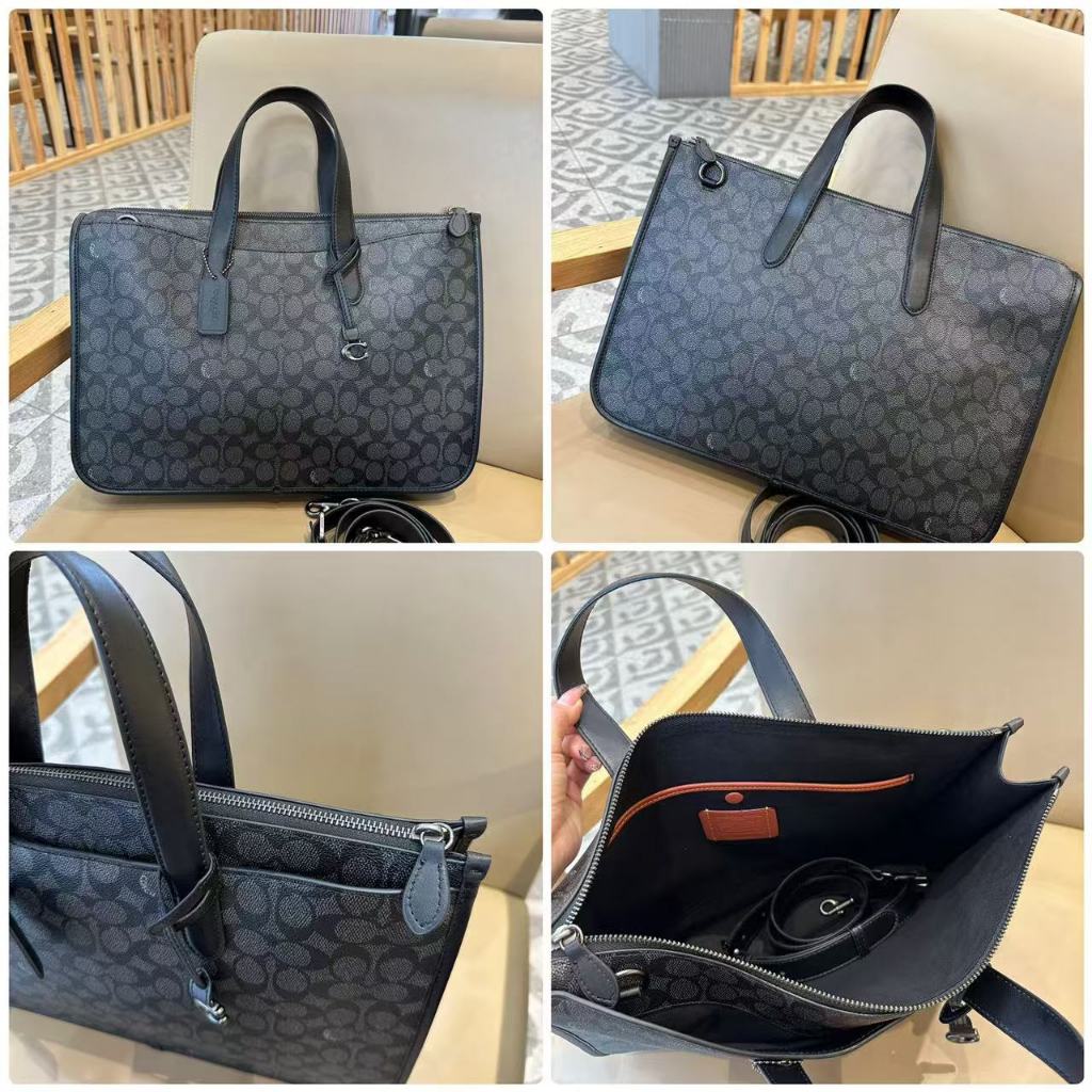ของแท้ 100% COACH กระเป๋าผู้ชายสไตล์ใหม่ ISAAC กระเป๋าเอกสารธุรกิจ ...