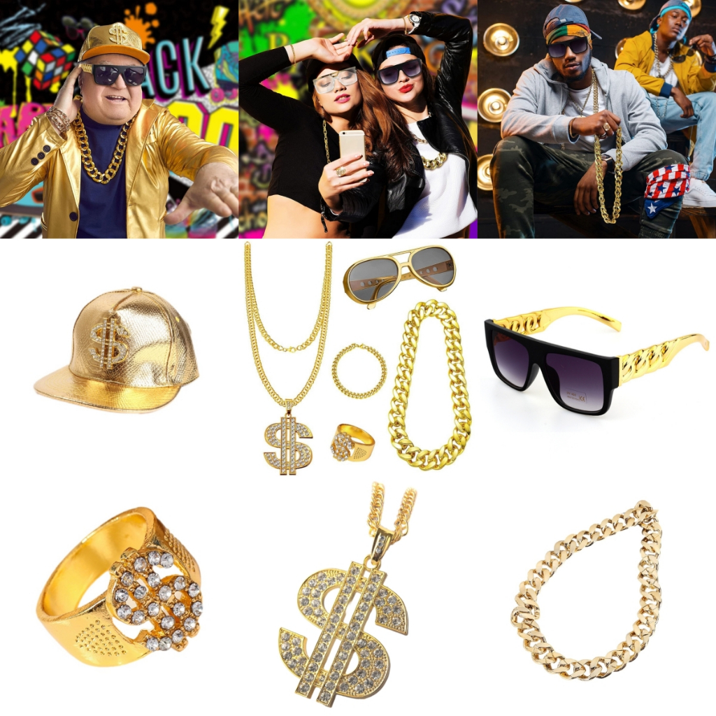 Alia Hip Hop Constume Kit 80s 90s ชุด Hip Hop Party Supplies สําหรับ ...