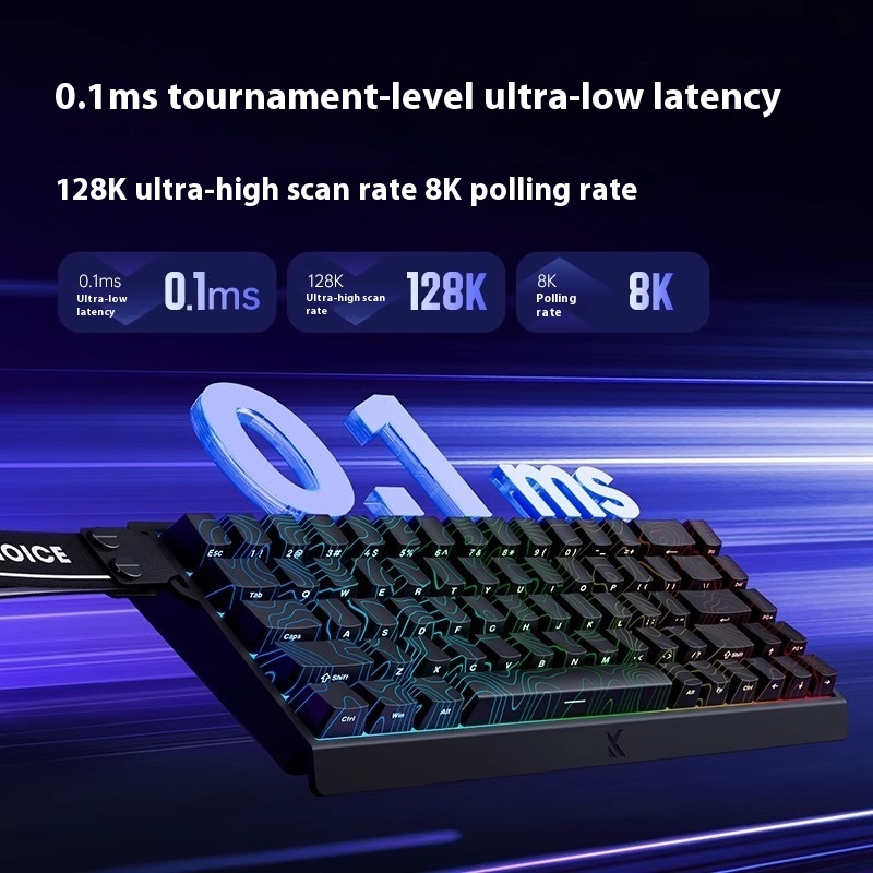 Mchose Ace 68 คีย์บอร์ดแม่เหล็ก 65% Hot swappable RGB 0.01ms Ultra Low ...