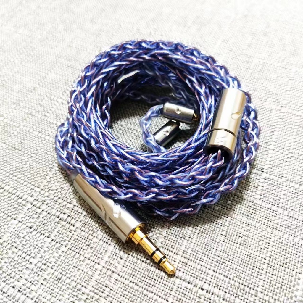 Fengru Ripple 8 Strand 240 แกนเงินชุบคริสตัลเดี่ยวลวดทองแดง MMCX 2Pin 0 ...
