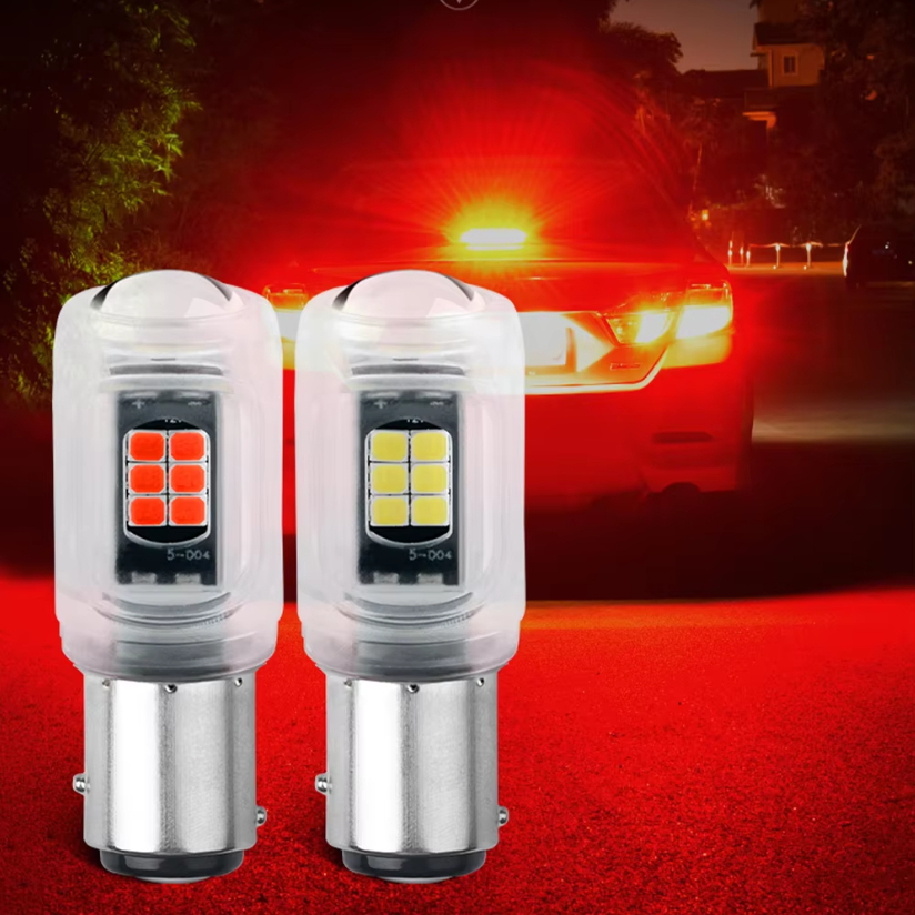 1 หลอดไฟสัญญาณ P21w Led Ba15s 1156 Py21w Bau15s หลอดไฟ 3030SMD สีขาว 1157 Led Bay15d P21/5w DRL ...