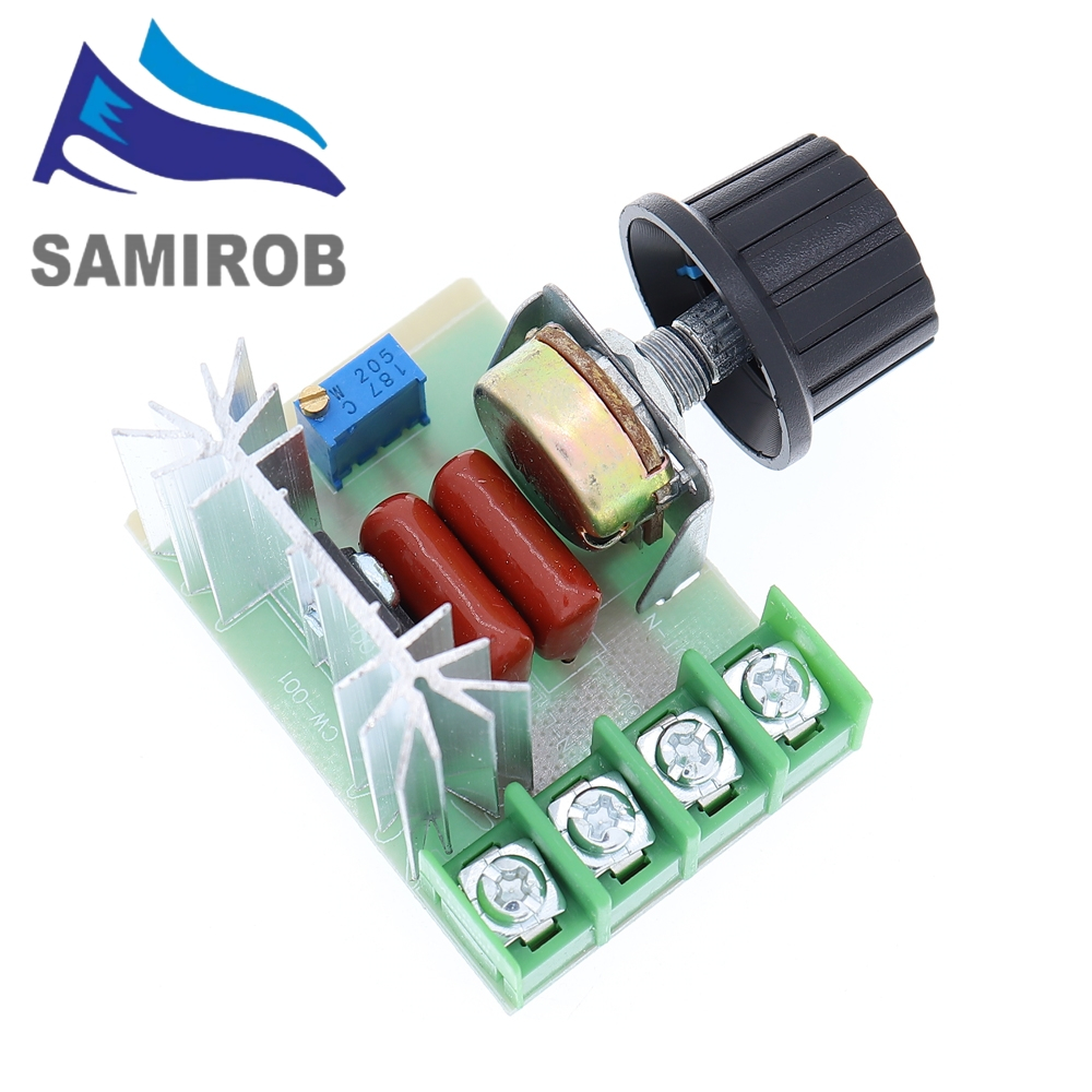 Ac 220V 2000W SCR เครื่องปรับแรงดันไฟฟ้า Dimming Dimmers เครื่องควบคุม ...