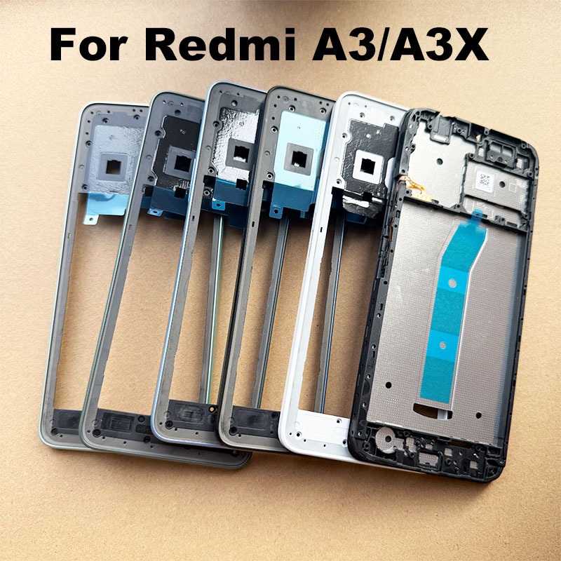 สําหรับ Xiaomi Redmi A3 A3x กรอบกลางฝาครอบด้านหน้าแชสซีด้านหลังแผ่น LCD ผู้ถือเปลี่ยน | Shopee ...