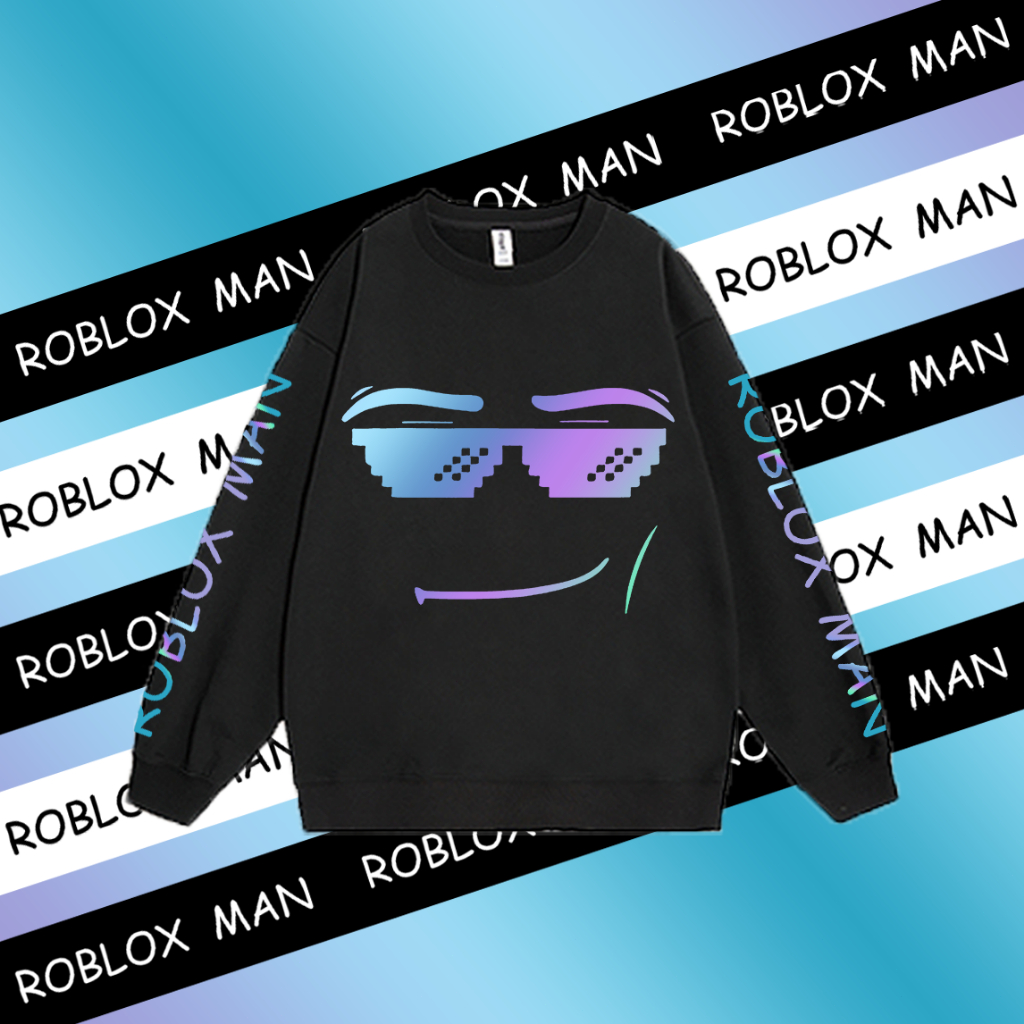 2024 ใหม่ Crewneck Sweatshirt Unisex เสื้อคลุม พิมพ์ลาย Roblox Man Face ...