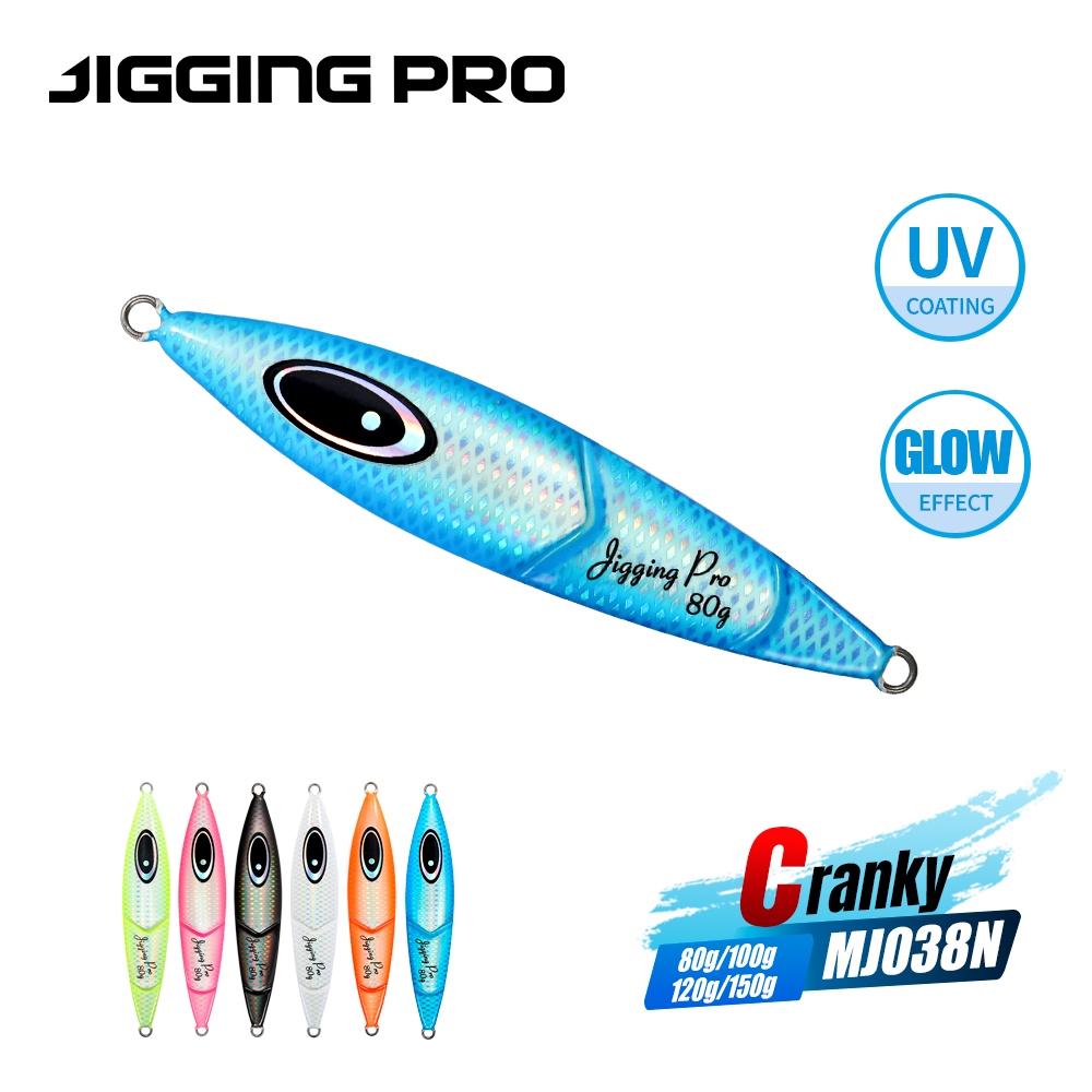 Jigging PRO 80g 100g 120g 150g Cranky ช้า Jigging Lure ตกปลาน้ําเค็มช้า Jigs โลหะ Jig ตกปลาทะเล ...
