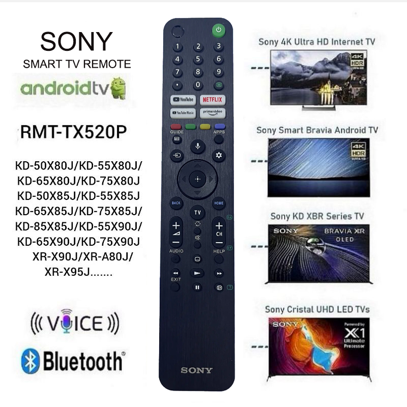 ของแท้ คำสั่งเสียง remote รีโมททีวี sony LCD Smart TV Android TV BRAVIA XR 4K 8K UItra HD ...
