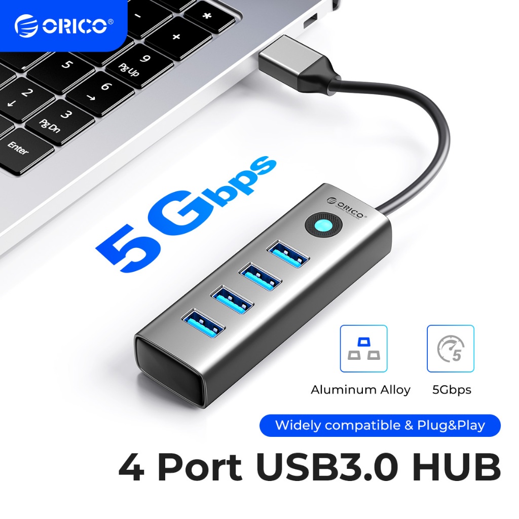 Orico USB 3.0 Hub 4 พอร์ต Plug And Play Mini Socket USB Splitter 5Gbps ...