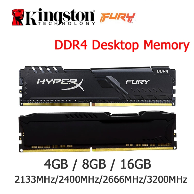 Kingston HyperX FURY 8GB 16GB DDR3 DDR4 1600MHZ 2400MHZ 2666MHz เดสก์ท็อป RAM หน่วยความจํา DIMM ...