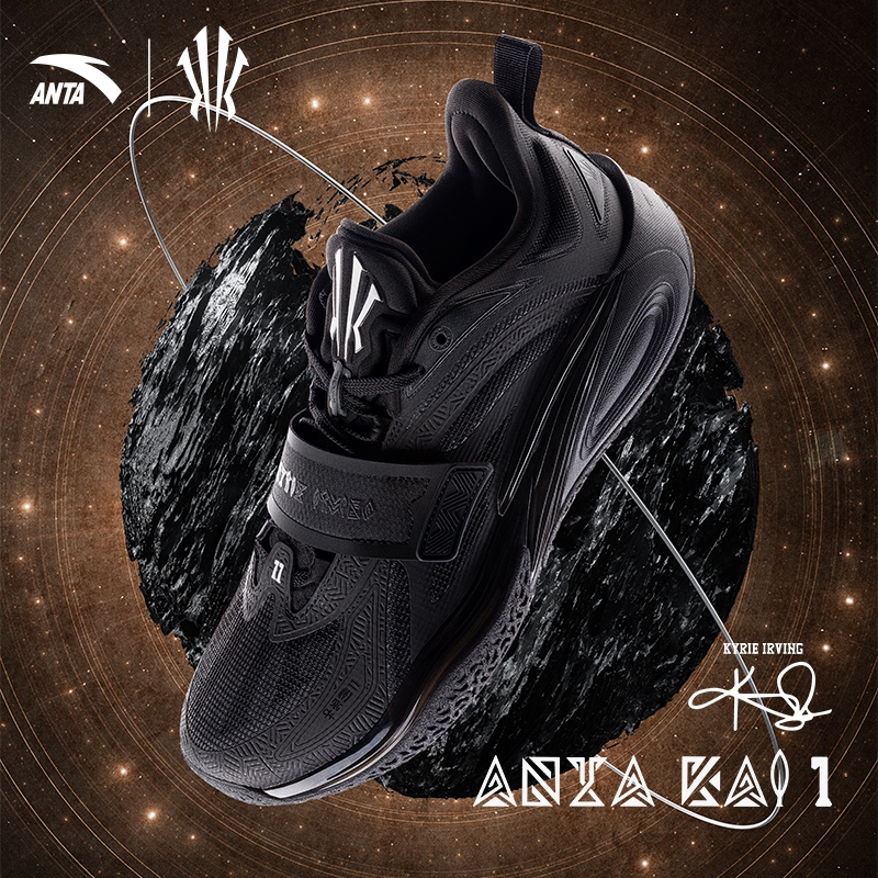 ANTA KAI 1 Triple Black Kyrie Irving รองเท้าบาสเกตบอลมืออาชีพพร้อมระบบรองรับแรงกระแทก 1124C1102S ...