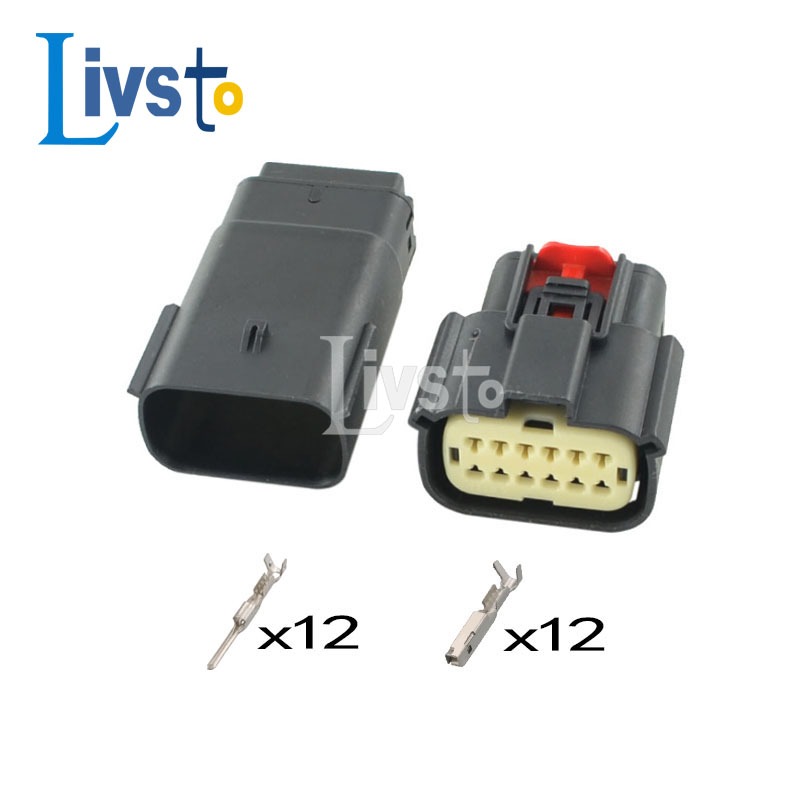 1 ชุด 12 Pin 33472-1201/33482-1201 Ford/Buick สายไฟไฟหน้ารถหญิงอัตโนมัติสายไฟตัวเชื่อมต่อ ...