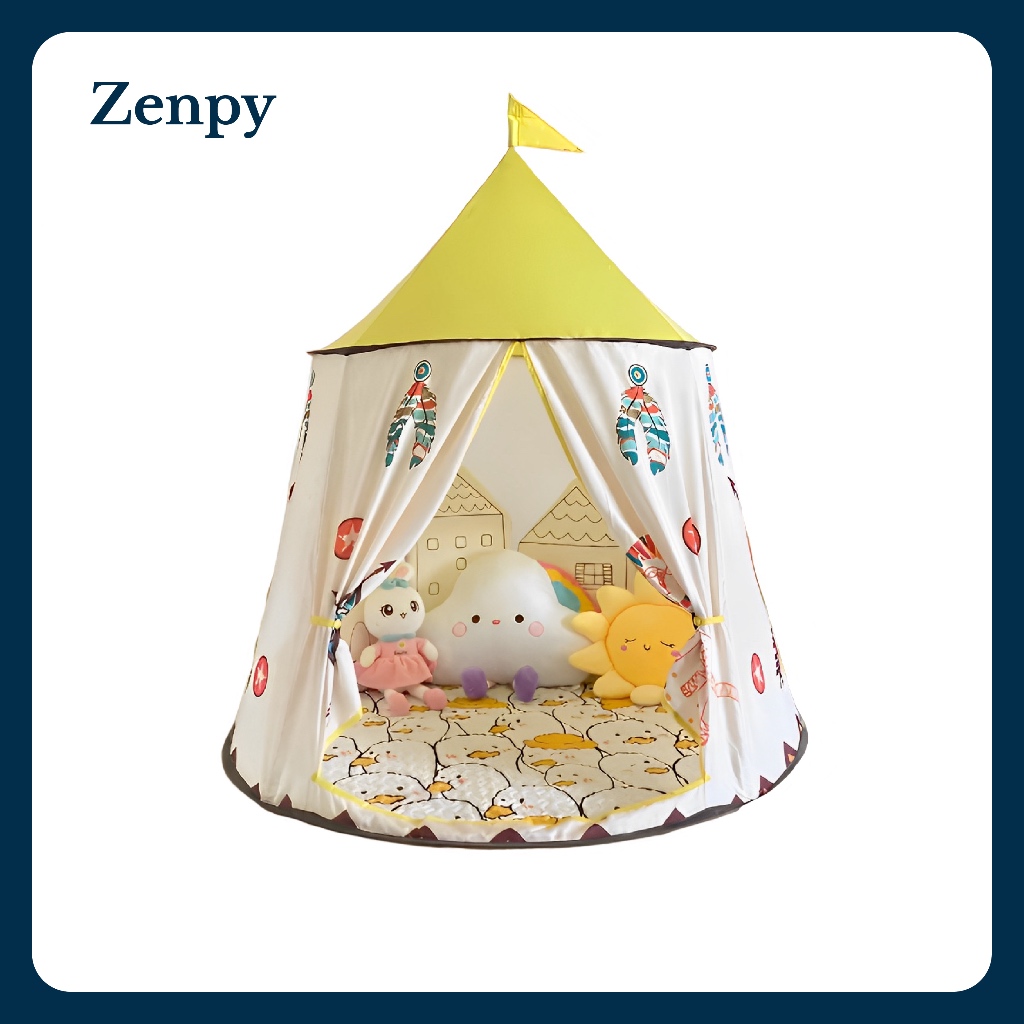 เต็นท์เด็กตุ๊กตาเด็กบ้านกลางแจ้งในร่มปราสาทเจ้าหญิง Boy Yurt Playhouse ...