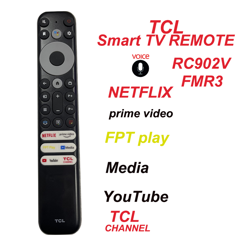 ของแท้ รีโมท คำสั่งเสียง รีโมททีวี Tcl Lcd Smart 4k Uhd Tv Remote