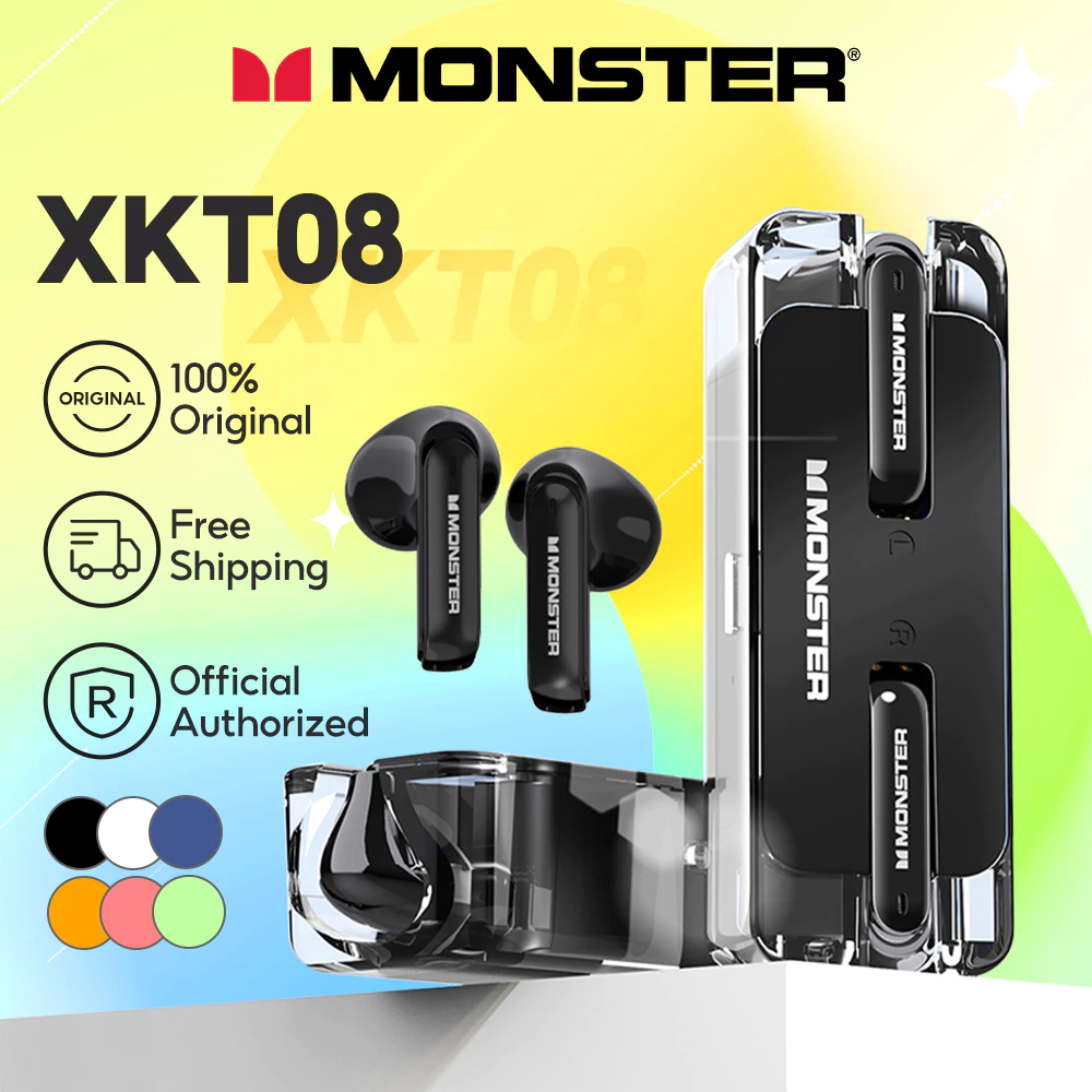 Monster XKT08 TWS Bluetooth 5.3 หูฟังสเตอริโอไร ้ สาย Smart Touch Low ...