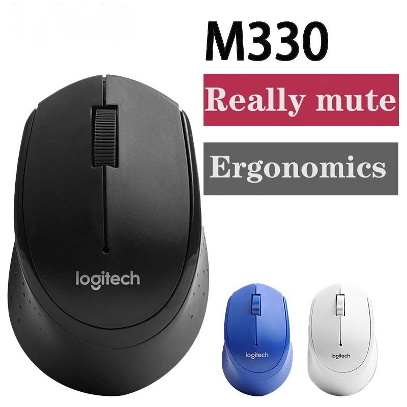 M330 เมาส์ไร้สายเมาส์เงียบ 2.4GHz 1000DPI พร้อมตัวรับสัญญาณ USB เมาส์ออปติคัล USB 3 ปุ่มเงียบ ...