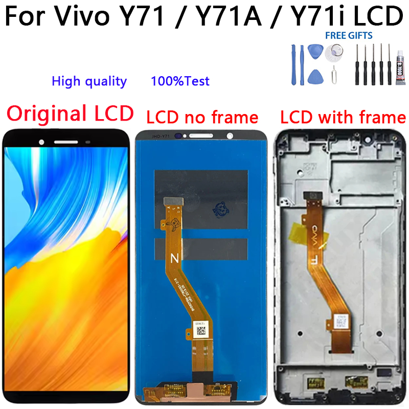 6.0 "LCD ต้นฉบับสําหรับ Vivo Y71 / Y71A / Y71i จอแสดงผลกรอบหน้าจอสัมผัส ...
