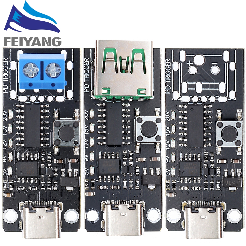 100w 5A USB-c Fast Charge Trigger Board โมดูล PD/QC Decoy Board Fast ...