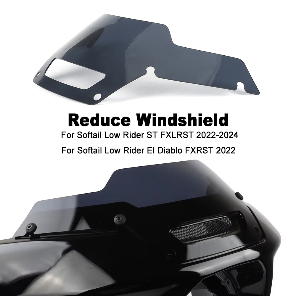 รถจักรยานยนต์กระจกกระจกหน้าจอลม Shield Deflector สําหรับ Harley Softail ...