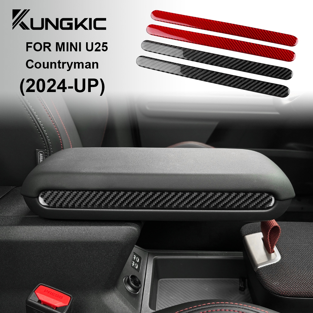 KUNGKIC คาร์บอนไฟเบอร์นุ่มสําหรับ MINI Countryman U25 2024 2025 รถที่วางแขนกล่องด้านข้างตกแต่ง ...
